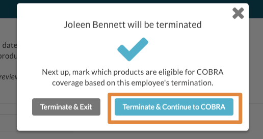 Managing COBRA Events in Maxwell – Support