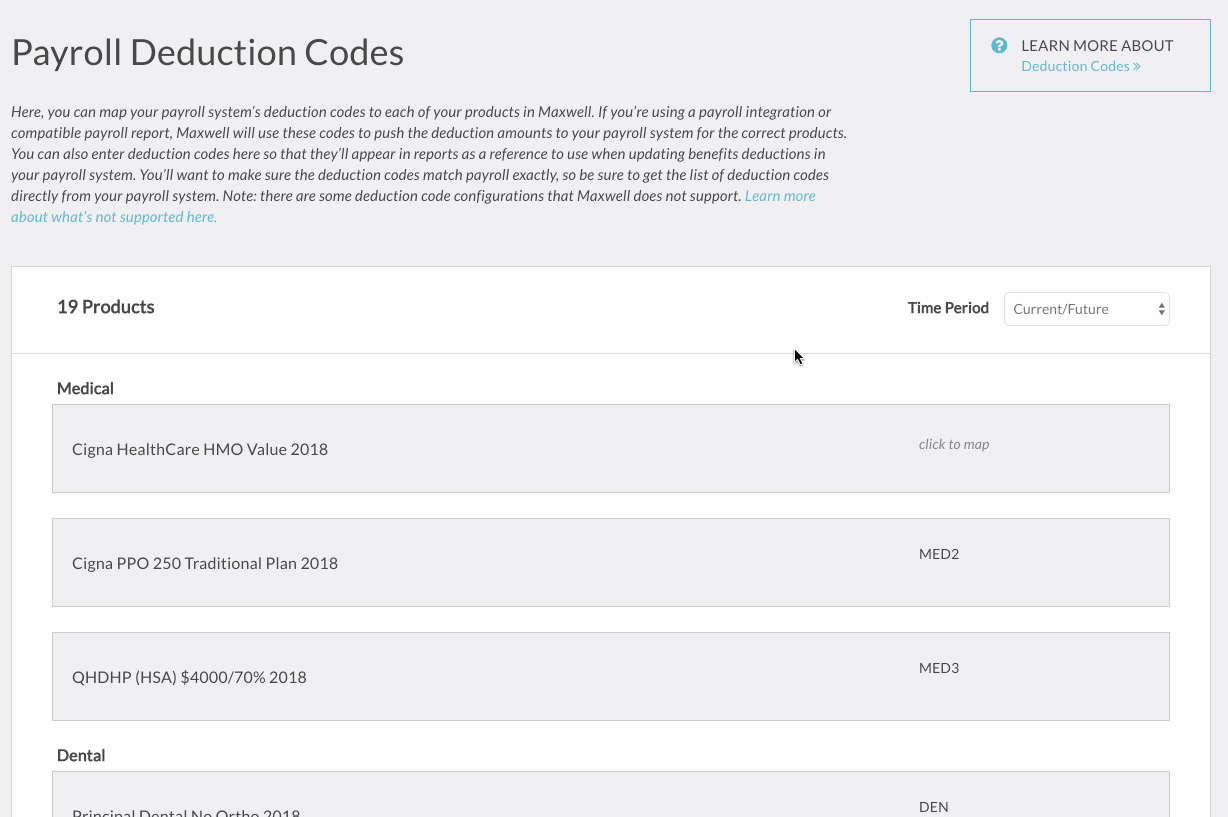 Map Payroll Deduction Codes Support Map Payroll Deduction Codes Support